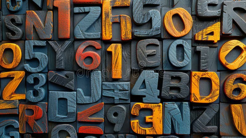 Close Up of Various Typefaces Stock Photo - Image of calligraphy ...