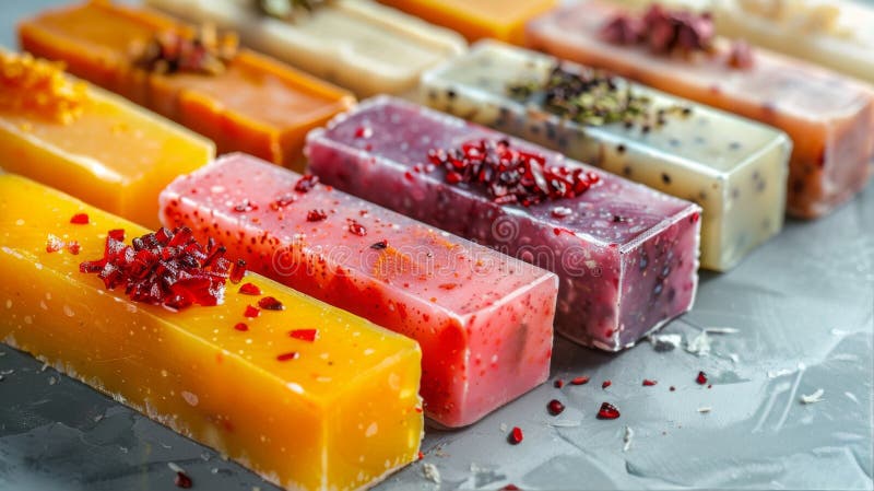 Close Up of Various Types of Soaps Stock Image - Image of organic, mass ...
