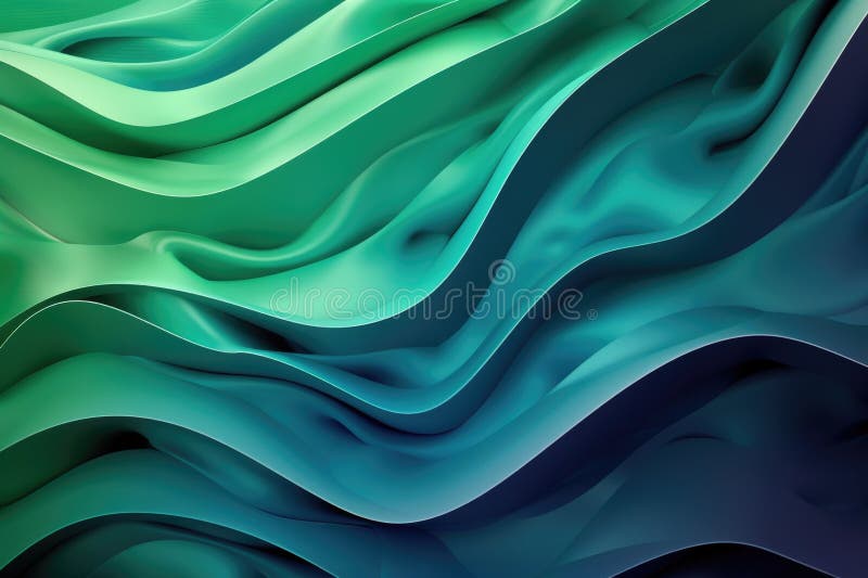 Close-up of Variously Colored Ocean Waves on a Wall Stock Illustration ...