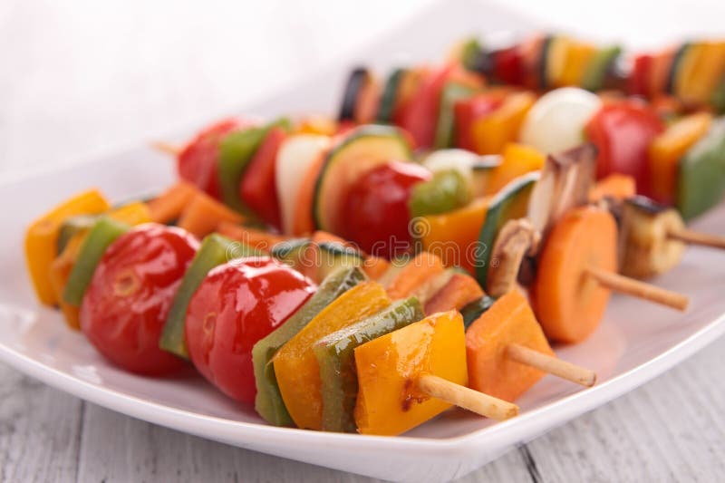 Vegetable kebabs stock image. Image of vegetable, dinner - 5168197