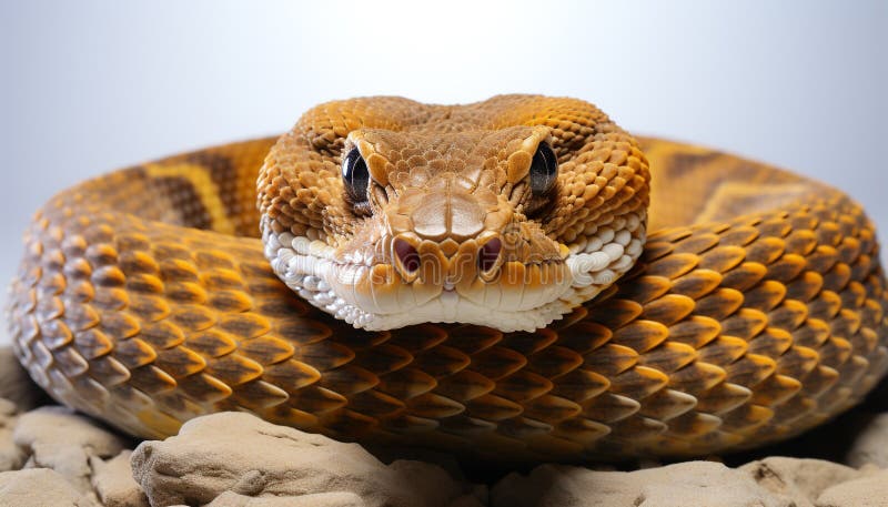 Close Up of a Venomous Viper, Its Pattern Displays Aggression Generated ...