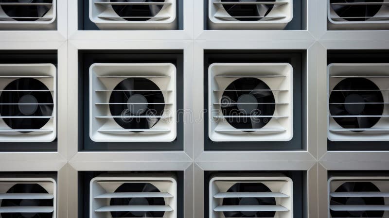 Close-up of Ventilation System, Showcasing Intricate Ductwork Details ...
