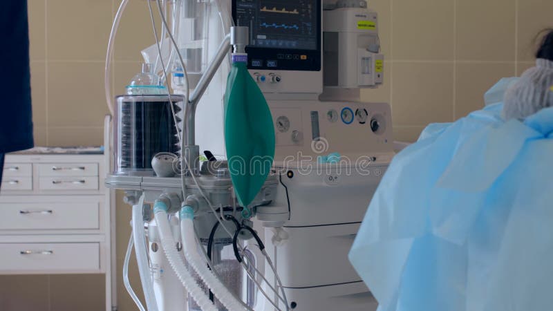 Close-up of a Ventilator during an Operation, 4k Shot. the Movement is ...