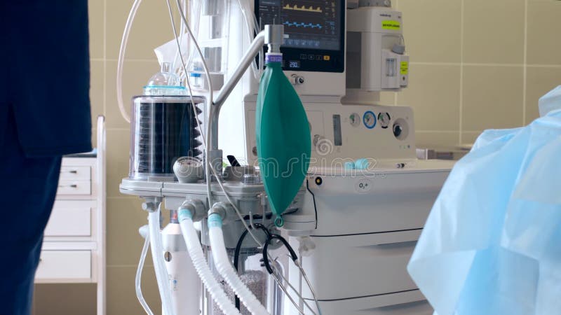Close-up of a Ventilator during an Operation, 4k Shot. the Movement is ...