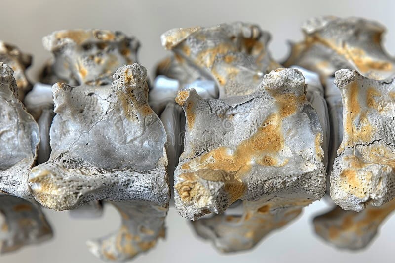 Close-up View of Vertebrae, Detailed Animal Bone Structure Stock ...