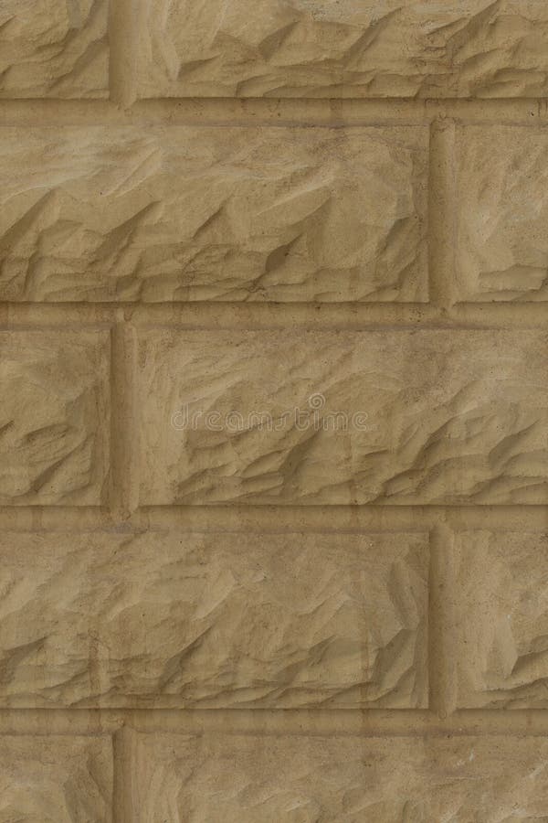 Close-up Vertical Texture Clay Sand Brown Brick Wall Blocks Abstract ...