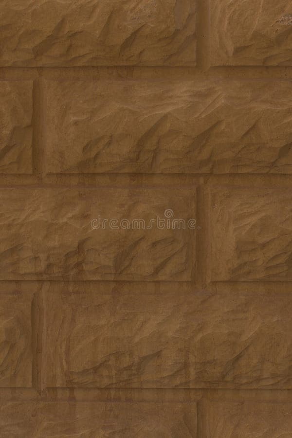 Close-up Vertical Texture Clay Sand Brown Brick Wall Blocks Abstract ...