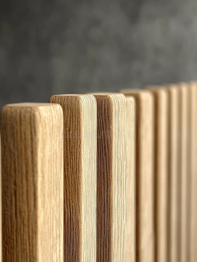 Close-up of Vertical Wooden Slats with a Textured Pattern. Stock Image ...