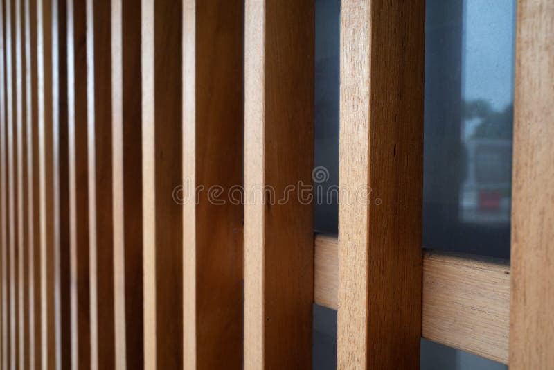 Close Up of Vertical Wooden Stripes As a Front Shop Cladding Stock ...