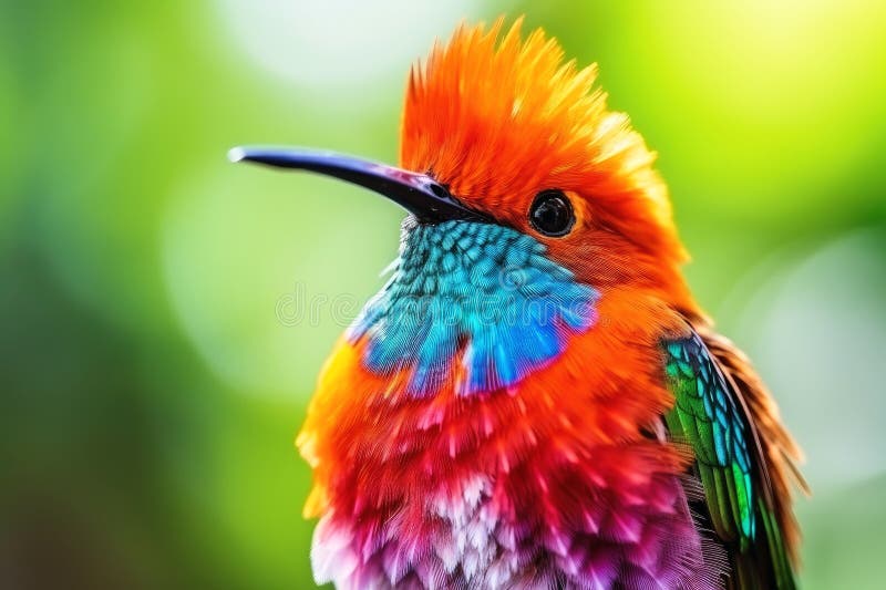 Close Up of Very Beautiful Hummingbird Stock Illustration ...