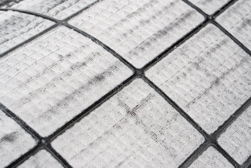 Close Up of Very Dirty Air Conditioner Filter with a Lot of Dust Stock ...