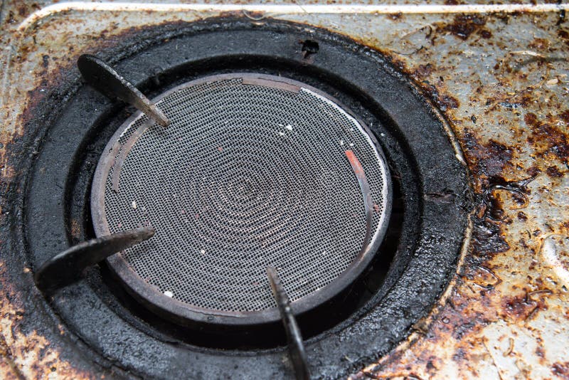Close Up of Very Dirty Gas Burner Stock Photo - Image of rusty ...