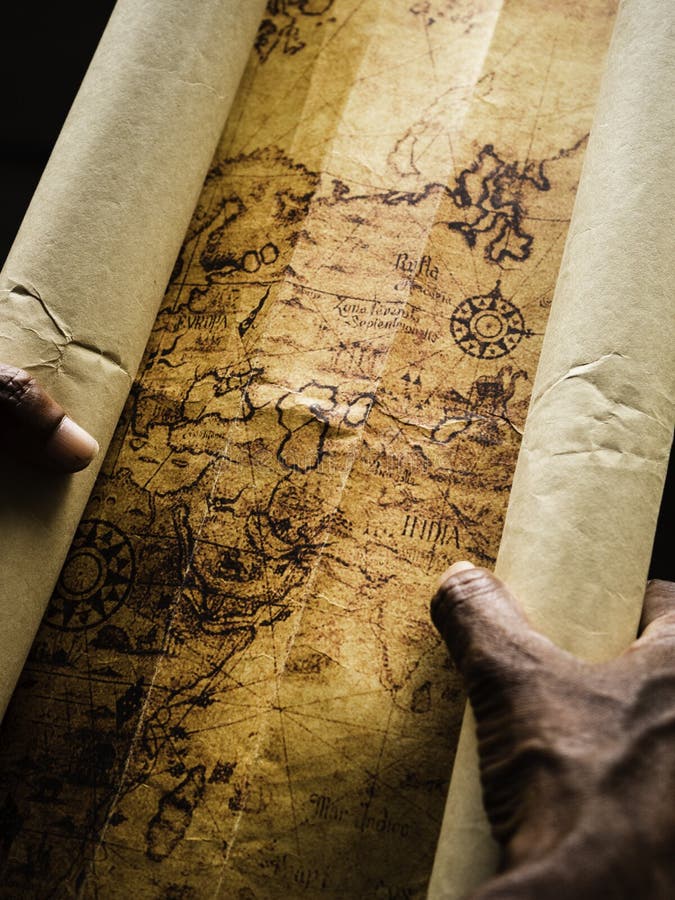 Close up of a old map stock photo. Image of border, compass - 220961050