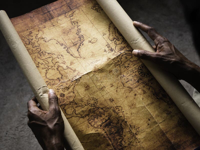 Close up of a old map stock image. Image of ancient - 220961079