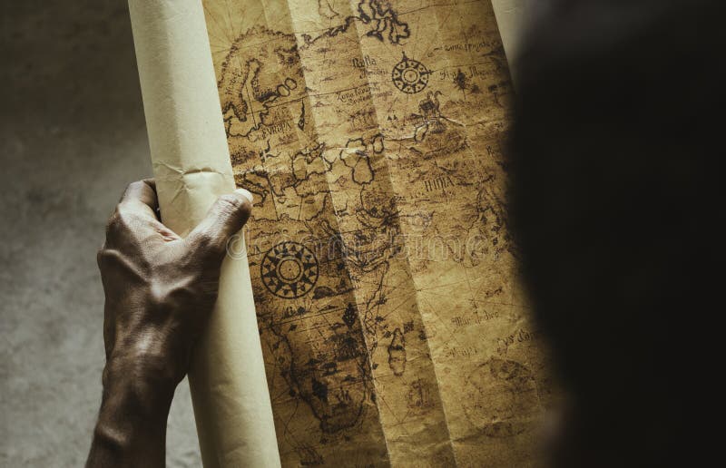 Very old vintage world map stock image. Image of grungy - 220939901