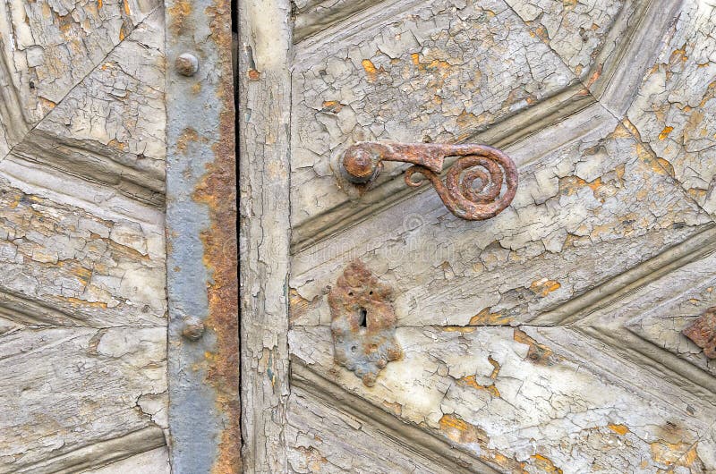 Close Up of Very Old Rusty and Weathered Door Handle Stock Image ...