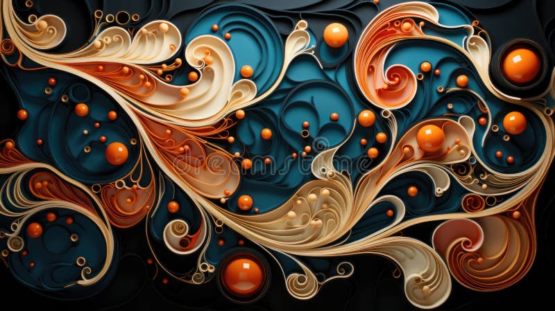 A Close Up of a Very Pretty Paper Art. Stock Illustration ...