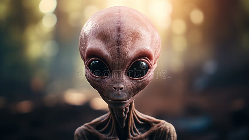 A Close Up of a Very Strange Looking Alien with Big Eyes, AI Stock ...