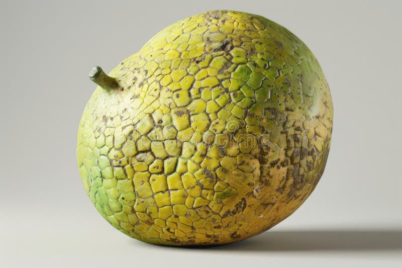 Close Up of Vibrant Breadfruit Displaying Unique Green and Yellow ...