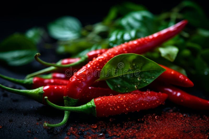 Close Up of Vibrant Chili Pepper with Soft, Diffused Lighting and Rich ...