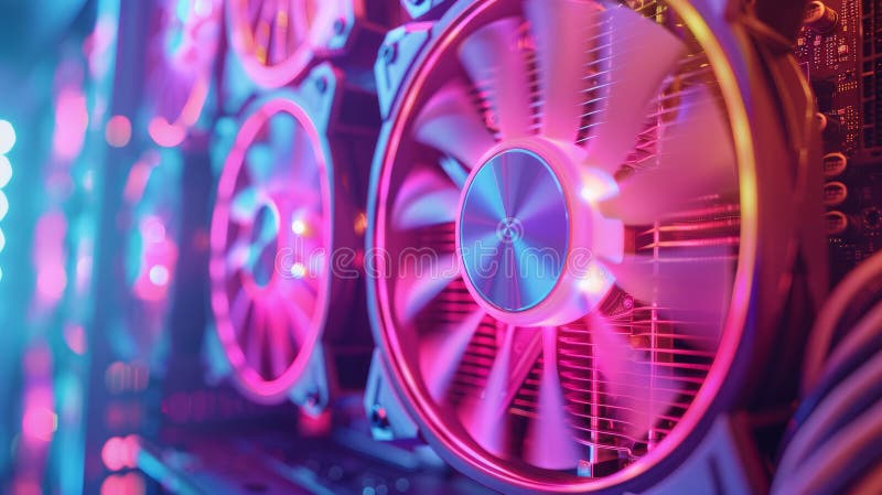 Computer CPU Cooling Radiator Motherboard Close-up Stock Image - Image ...