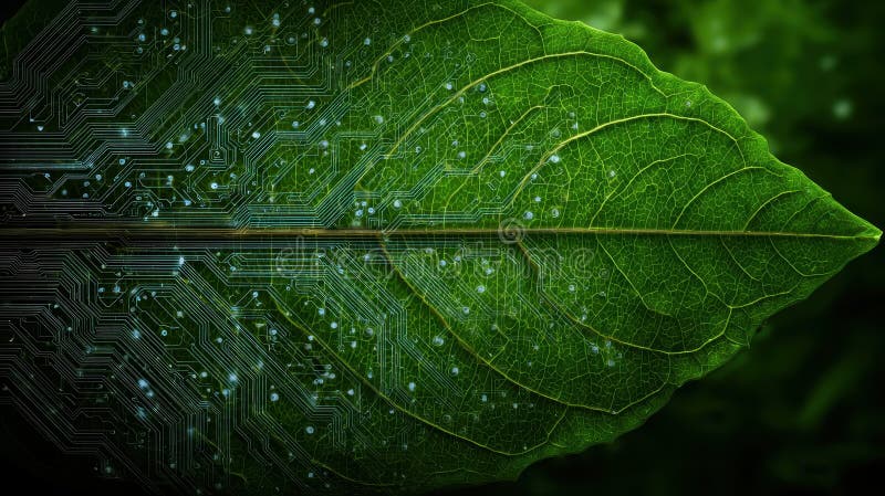 Close-up of a Vibrant Green Leaf with Detailed Texture Combining ...
