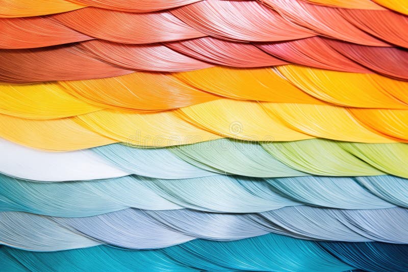 Close-up of Vibrant Hair Dye Samples on a Color Chart Stock ...