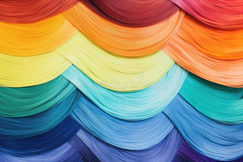 Close-up of Vibrant Hair Dye Samples on a Color Chart Stock ...