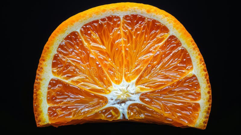 A Close-up a Vibrant Orange Slice. Stock Image - Image of natural ...