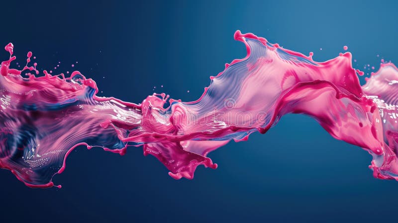 Close Up of a Vibrant Pink Liquid Wave, Perfect for Backgrounds and ...