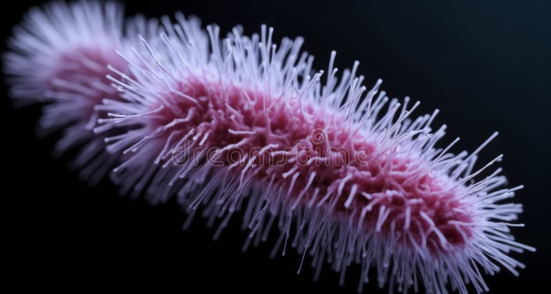 Close-up of a Vibrant, Pink, Spiky Sea Creature Stock Illustration ...