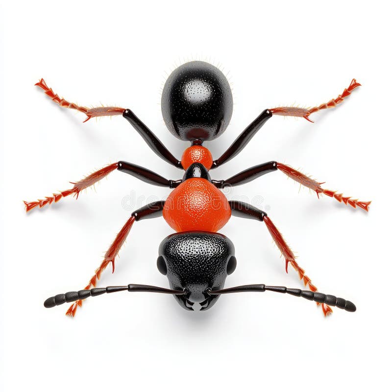 A Close-up of a Vibrant Red and Black Ant Showcasing Detailed Features ...