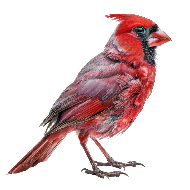 A Close-Up of a Vibrant Red Cardinal Bird Stock Photo - Illustration of ...