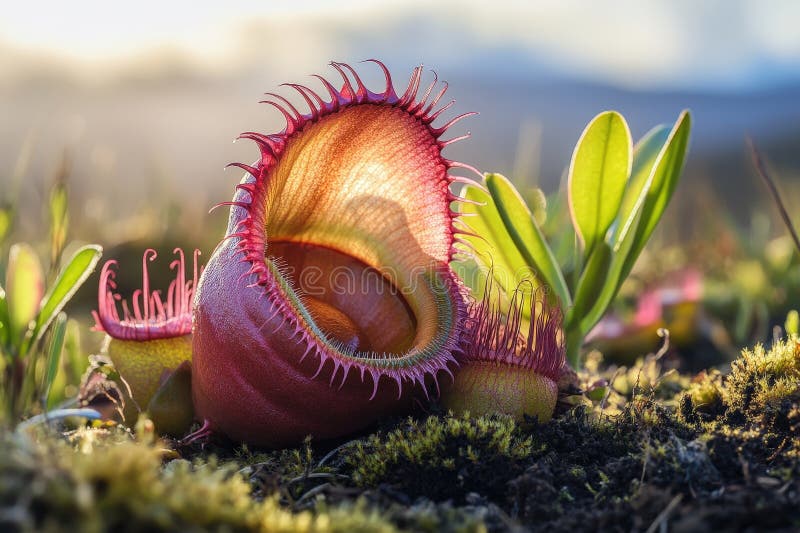 Close-up of a Vibrant Venus Flytrap in Bloom Stock Photo - Image of ...
