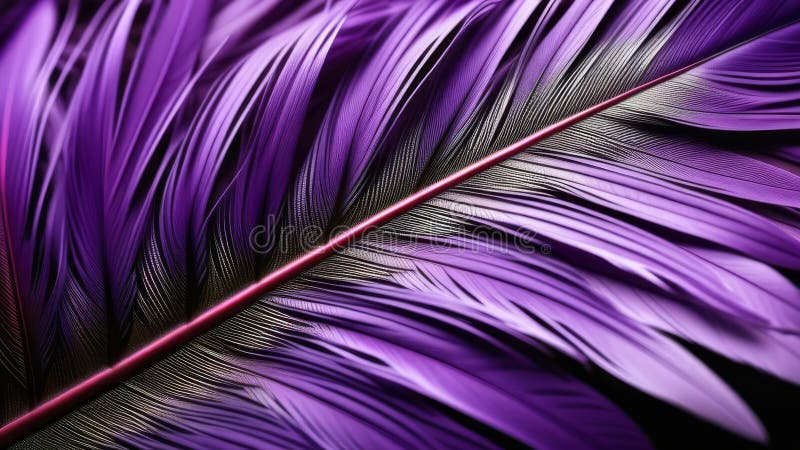 A Close-up of Vibrant Violet Feathers, Highlighting Their Intricate ...