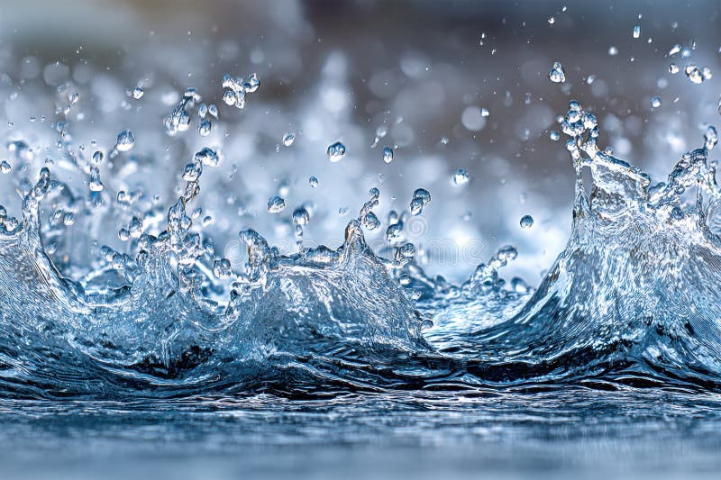 Dynamic Splash of Water Frozen Mid-Air Showcasing Intricate Details and ...