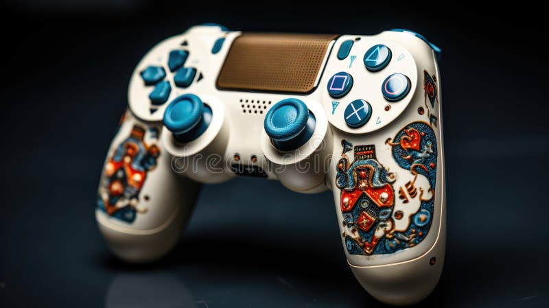 A Close Up of a Video Game Controller. AI. Stock Illustration ...