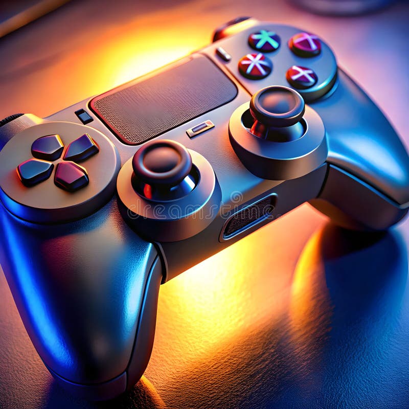 A Close Up of a Video Game Controller Stock Illustration - Illustration ...