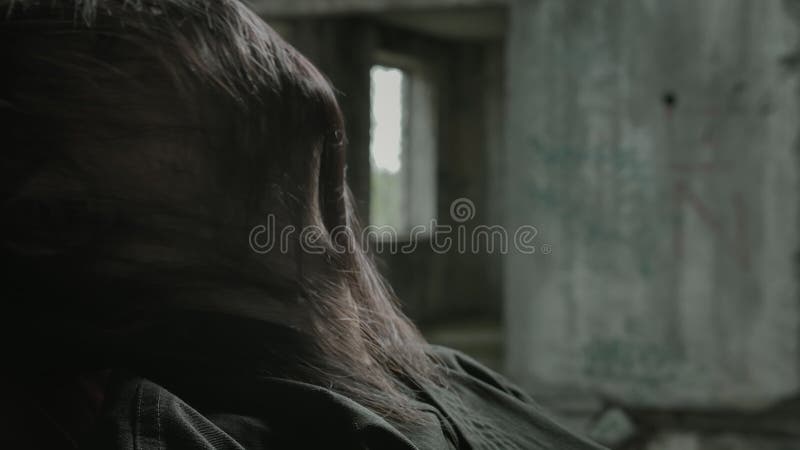 Close-up Video of Long Hair Sliding on Mans Face Stock Footage - Video ...