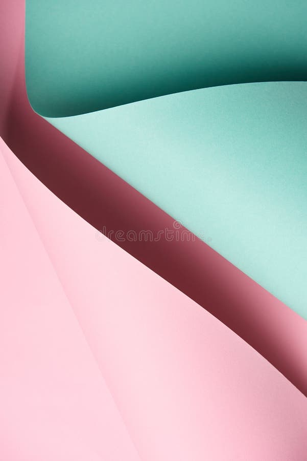 Close-up View of Abstract Creative Turquoise and Pink Colored Paper ...