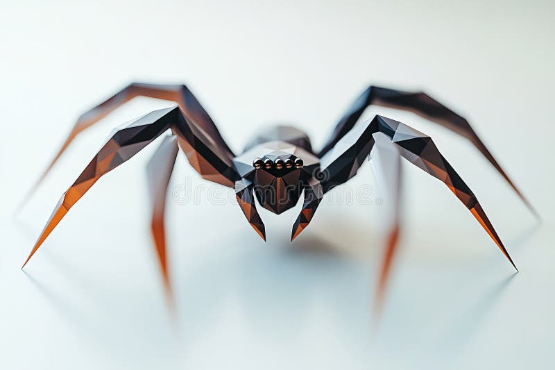 Abstract Low-Poly Spider Model for Digital Art and Design Projects ...