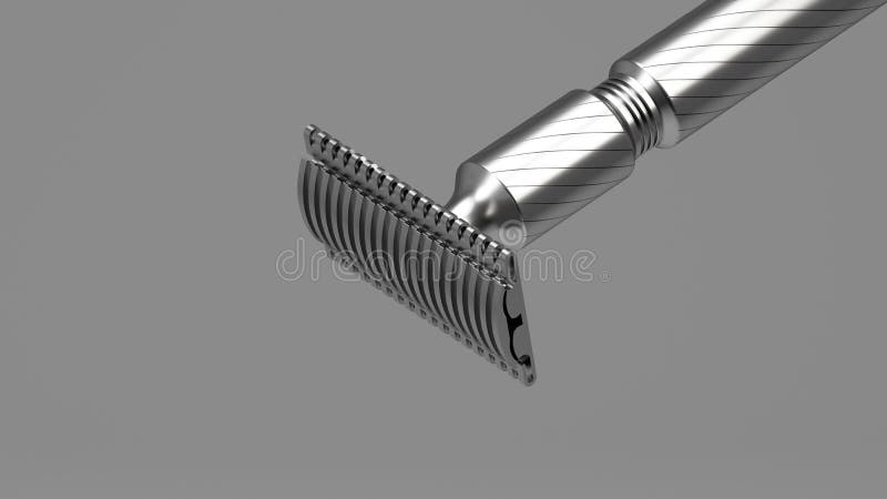 Close-up View of an Adjustable Razor on the Gray Background Stock Photo ...