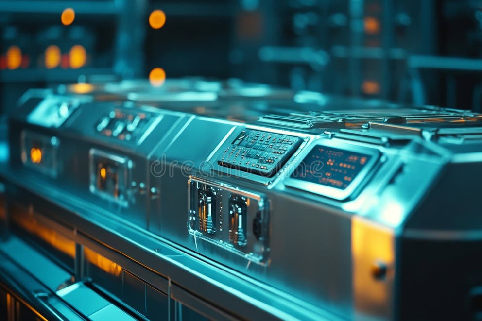 Close Up View of Advanced Metallic Nuclear Payload Container in High ...