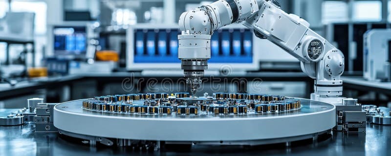 Robotic Arm Operating in a High-Tech Laboratory Setting for Automation ...