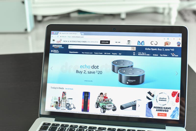 Close-Up View of Amazon.com Website on a Laptop Editorial Image - Image ...