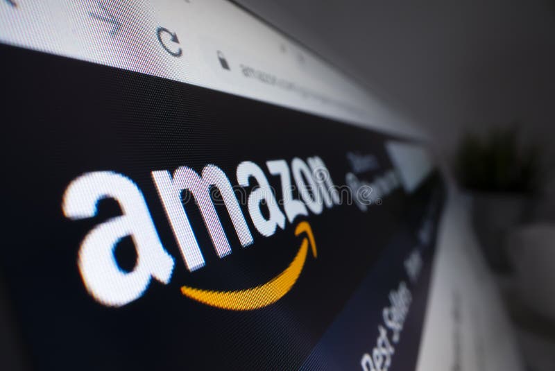 Close-up View of Amazon Logo on Its Website Editorial Stock Photo ...