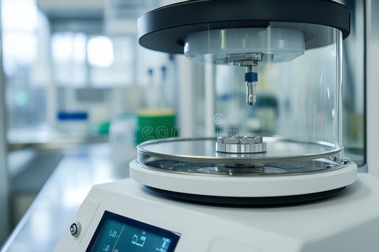 Close Up View of an Analytical Balance in a Laboratory Setting during a ...