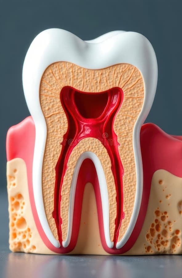 Educational Model Showing Anatomy of Human Tooth with Nerves and Pulp ...