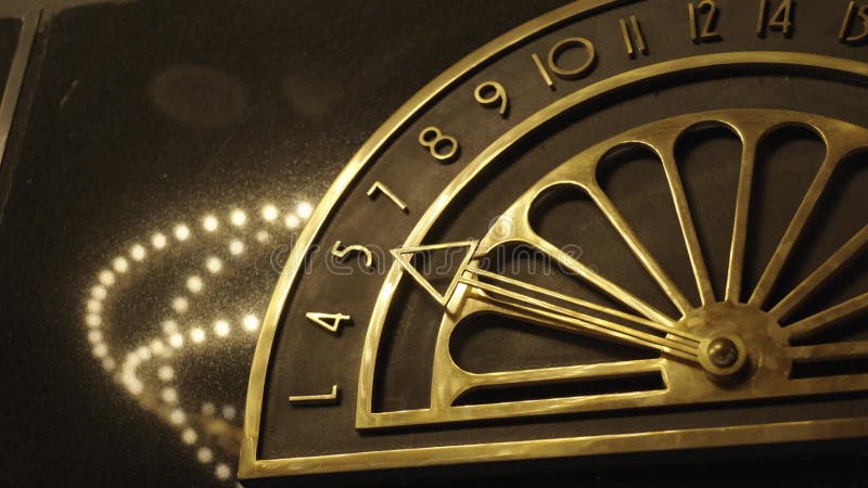 Close Up View on Antique Bronze Dial Indicator for the Movement of the ...