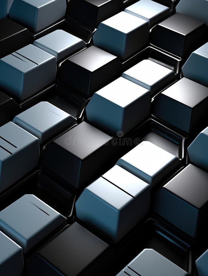 Close-up View of an Array of Computer Keyboards, with Each Keyboard ...